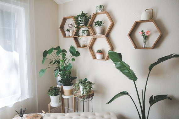 Hexagon Shelves Wall Beehive Bee Honeycomb Shelf Decor - Etsy