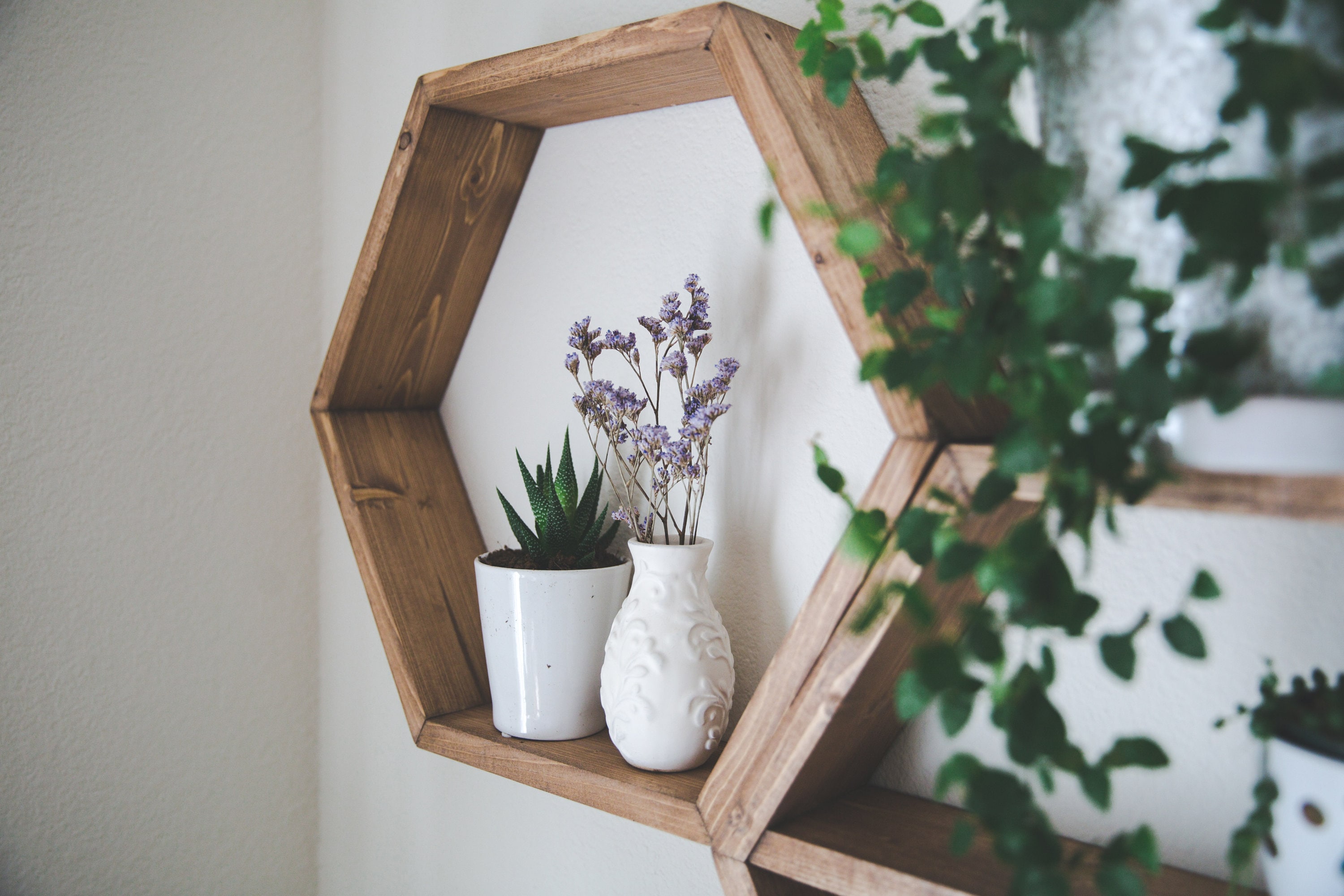 Hexagon Shelves | Wall Beehive Bee | Honeycomb Shelf | Decor | Wood ...