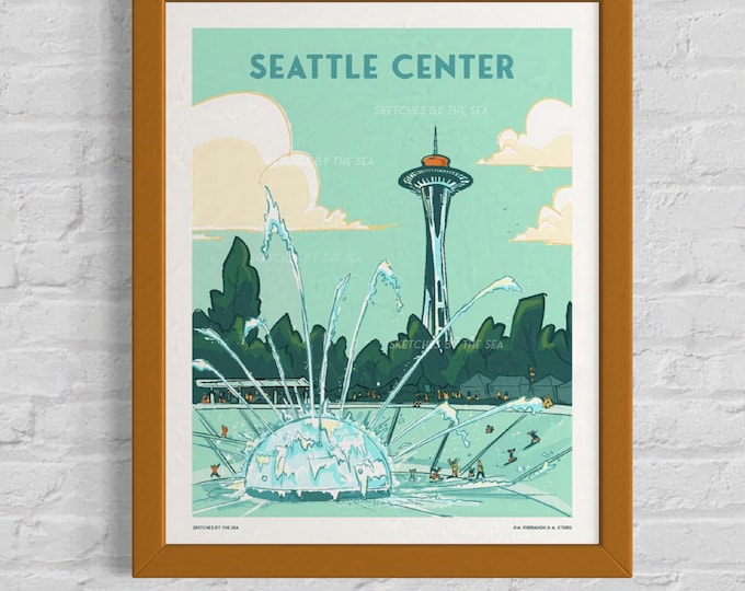Seattle WA - Vintage Travel Poster - Etsy Canada