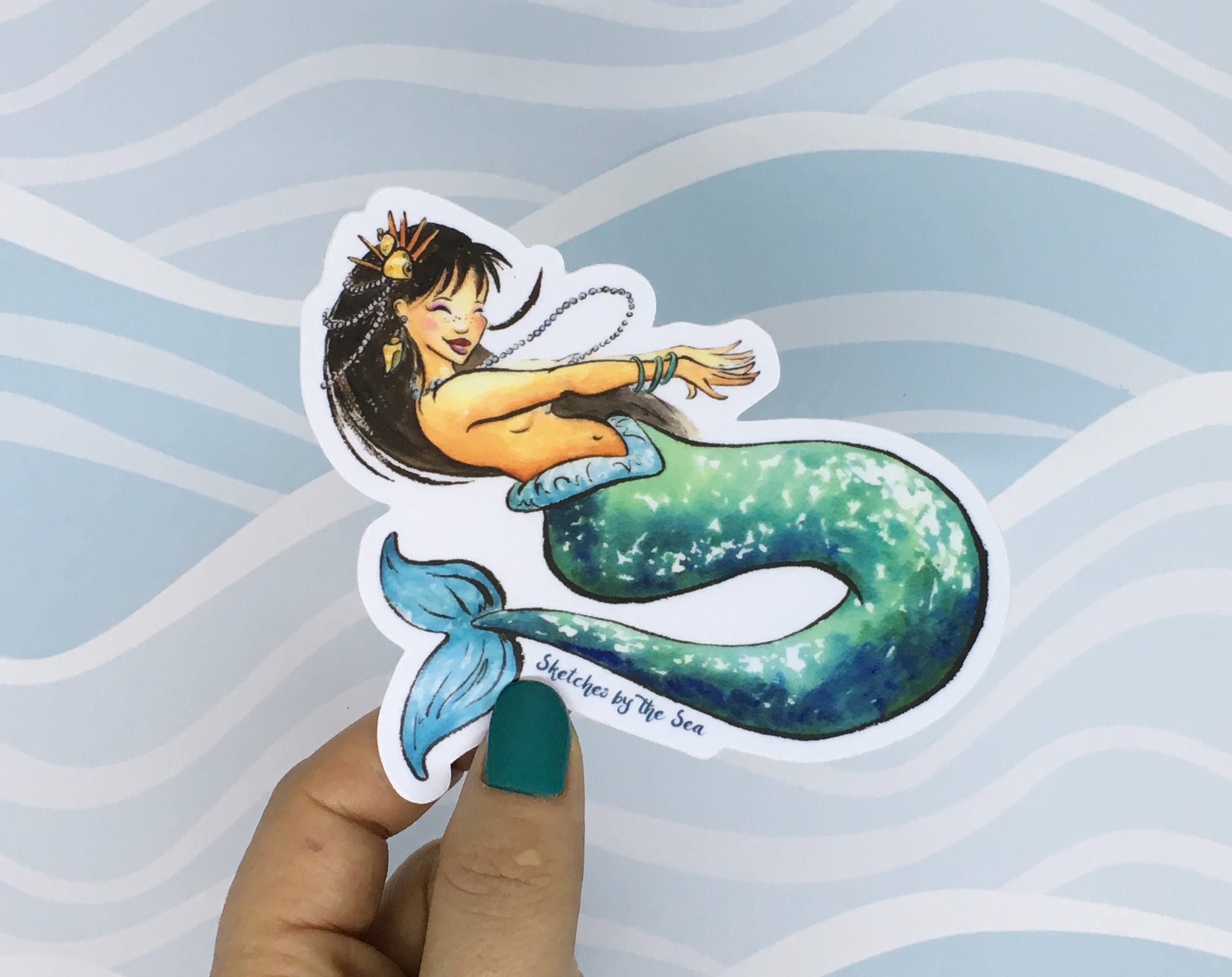 Mermaids Sticker Pack. Four Mermaids | Etsy