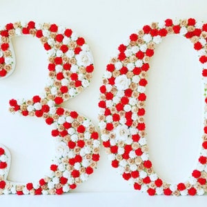 Flower Numbers, Number Flowers, Birthday Gift, Flowers for Cake Topper ...