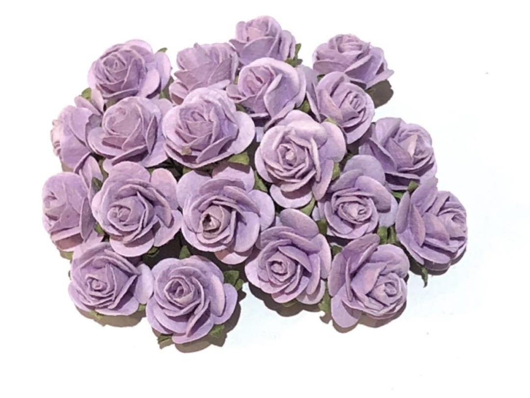 Mulberry Paper Tea Roses: Lilac Floral Craft Supplies (20 Pack) - Etsy