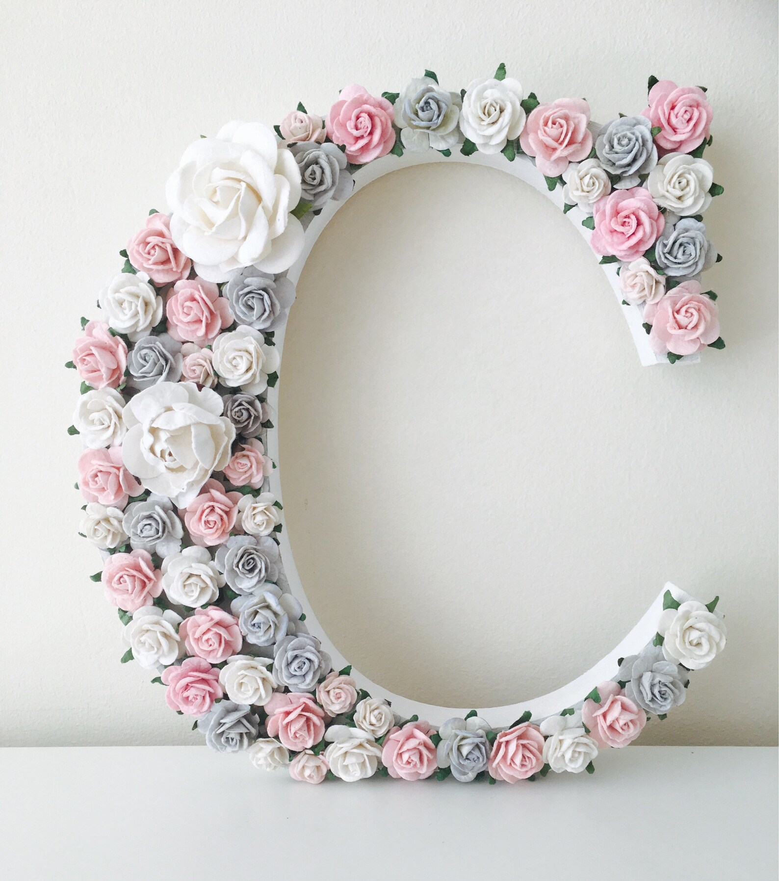 Floral Letter Nursery Decor: Wooden Flower Wall Art - Etsy