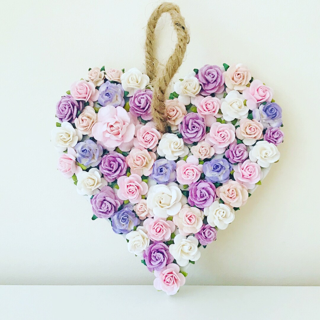 Floral Heart Wall Decor Romantic Flower Heart Gift Valentine’s Day ...