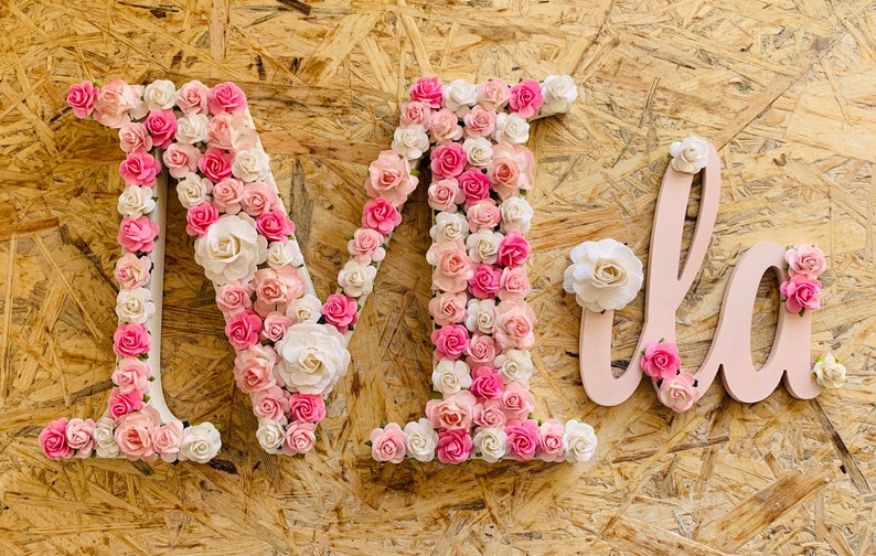 Flower Name Name Sign Wall Name Flower Letter Flower - Etsy UK