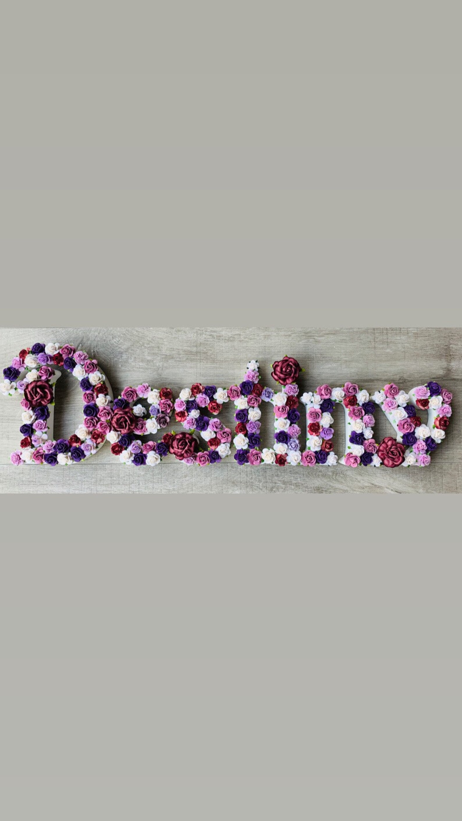 Custom Made Floral Full Name Nursery Decor Room Decor - Etsy