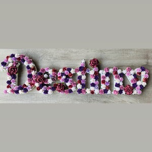 Custom Made Floral Full Name, Nursery Decor, Room Decor - Etsy
