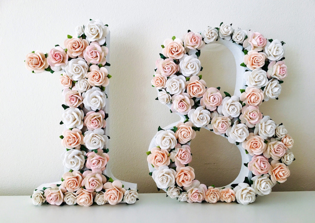 Flower Numbers Birthday Numbers Floral Numbers for Birthday Flower ...