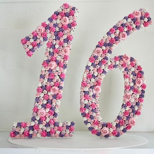 Flower Numbers Birthday Numbers Floral Numbers for Birthday Flower ...