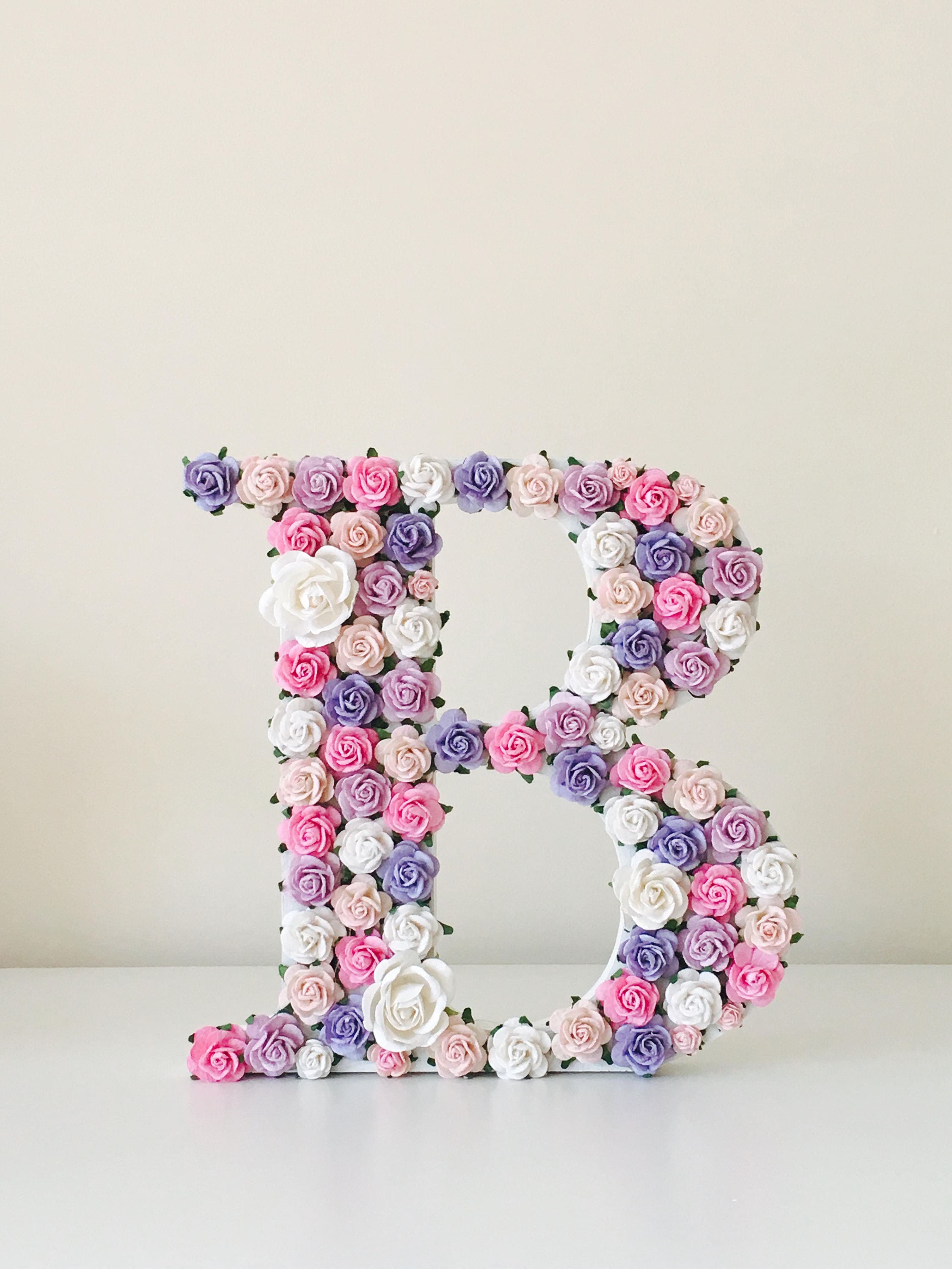 Pink Letters Nursery Pink Letters Flower Letters Pink Wall - Etsy UK