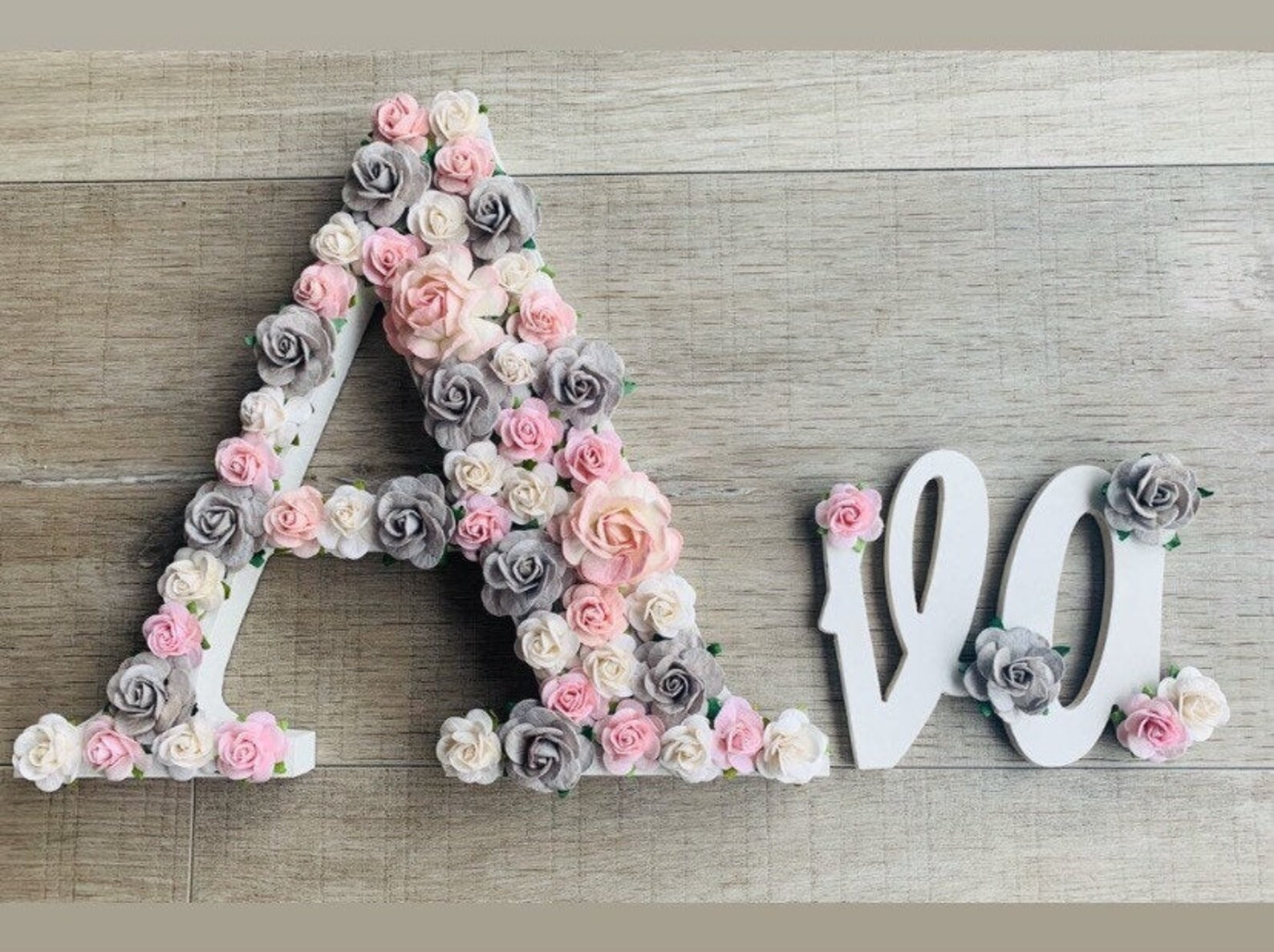 Flower Name Name Sign Wall Name Flower Letter Flower - Etsy