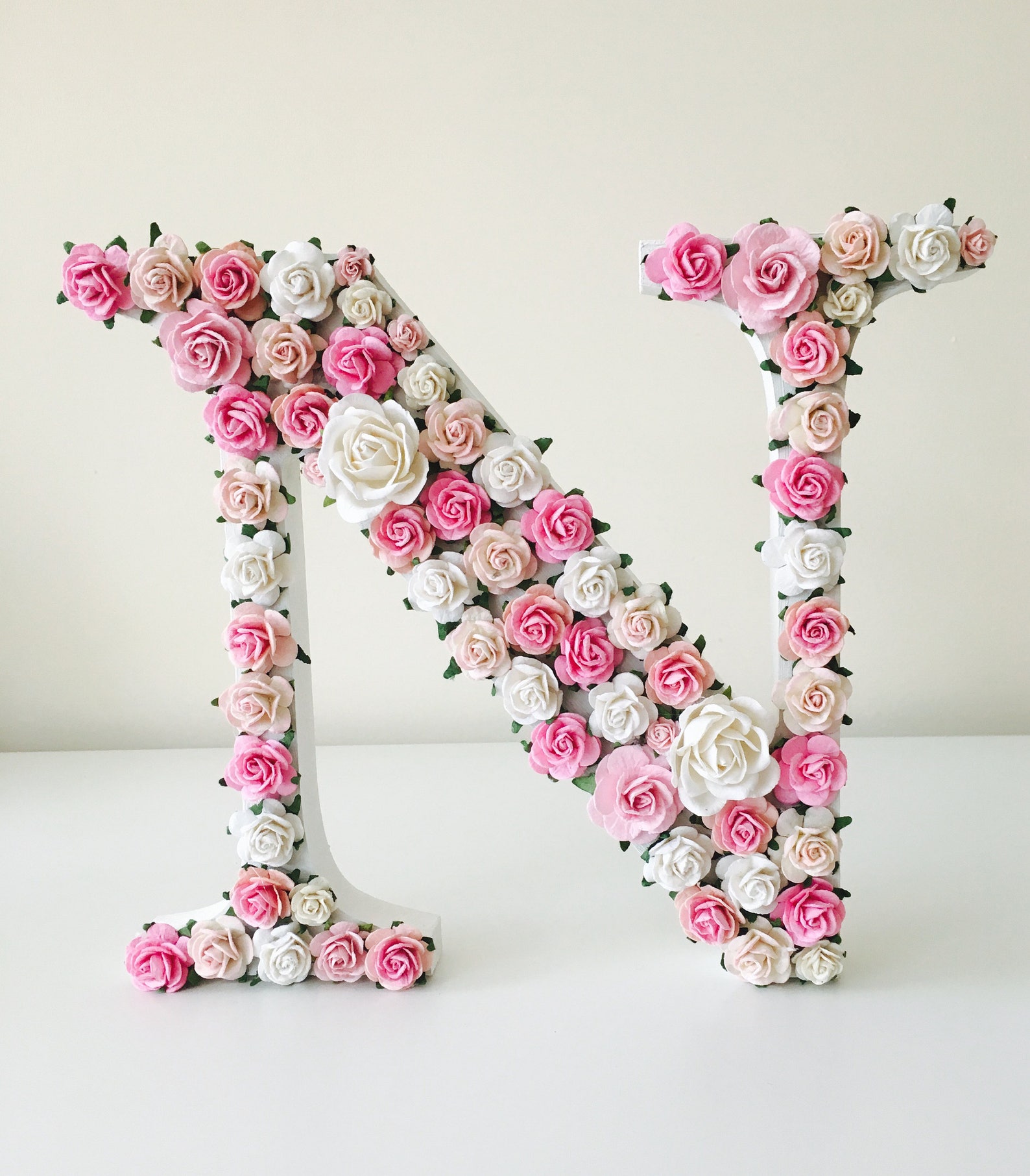 Pink Letters Nursery Pink Letters Flower Letters Pink Wall - Etsy
