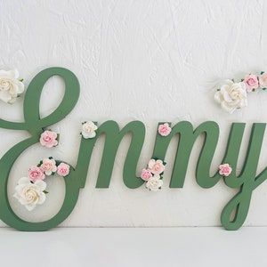 Custom Metallic Name Sign Gold Wooden Baby Name for Nursery Wall ...
