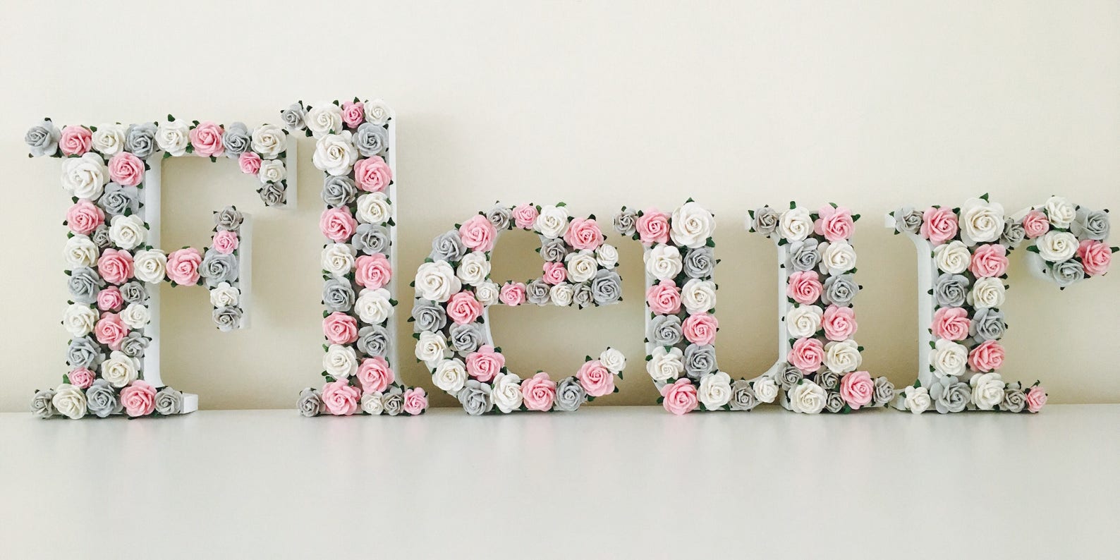 Flower Letters Nursery Name Sign Flower Wall Art Flower - Etsy