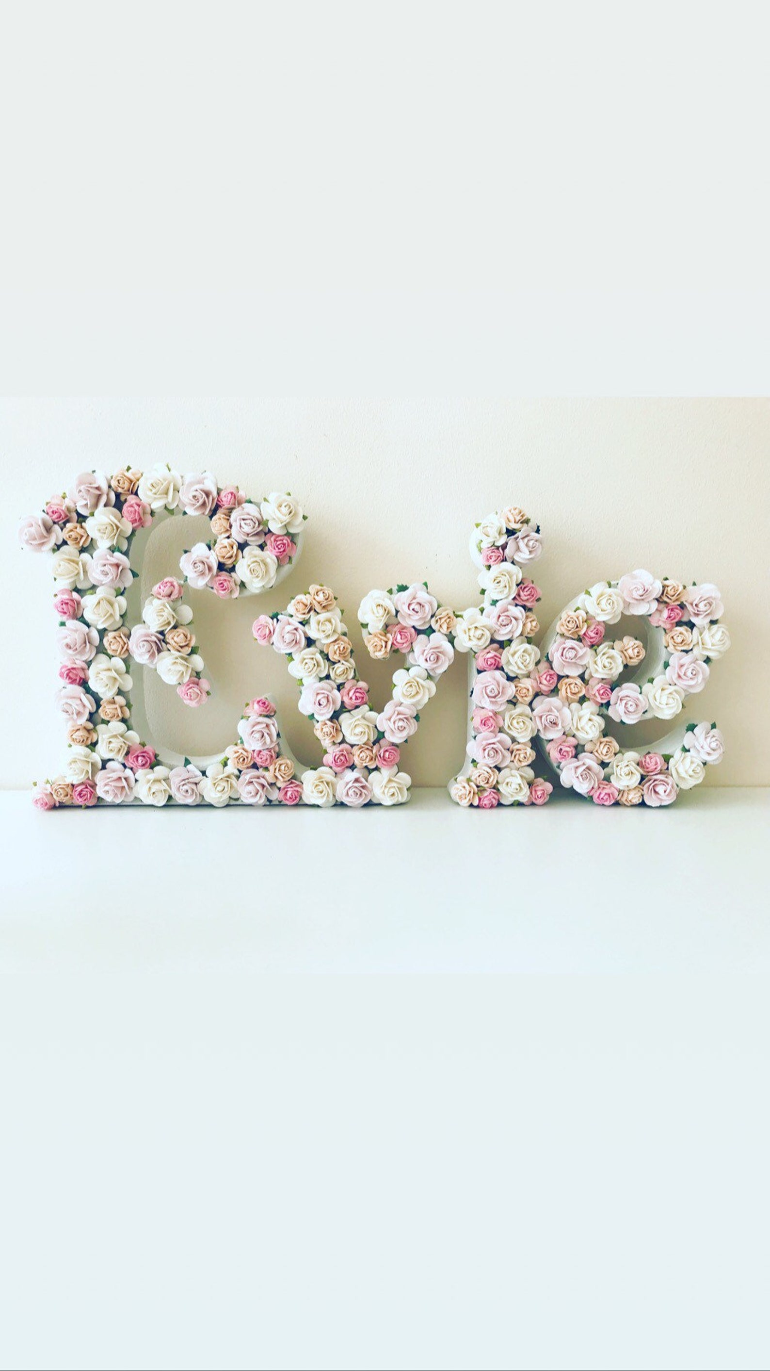 Custom Made Floral Full Name Nursery Decor Room Decor - Etsy