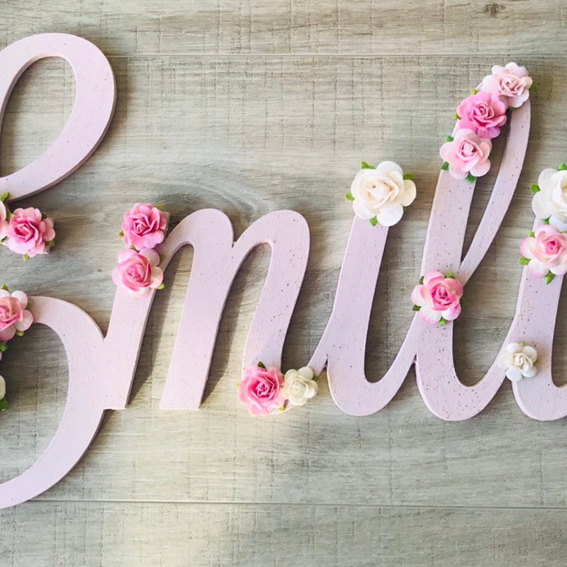 Wood Name Signs Flower Nursery - Etsy UK