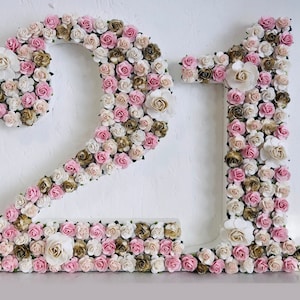 Flower Numbers Birthday Numbers Floral Numbers for Birthday Flower ...