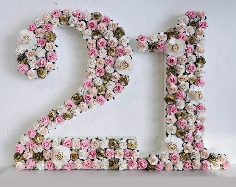 Flower Numbers Birthday Numbers Floral Numbers for Birthday - Etsy