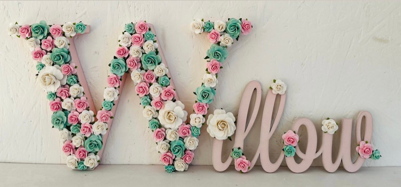 Flower Name Name Sign Wall Name Flower Letter Flower - Etsy