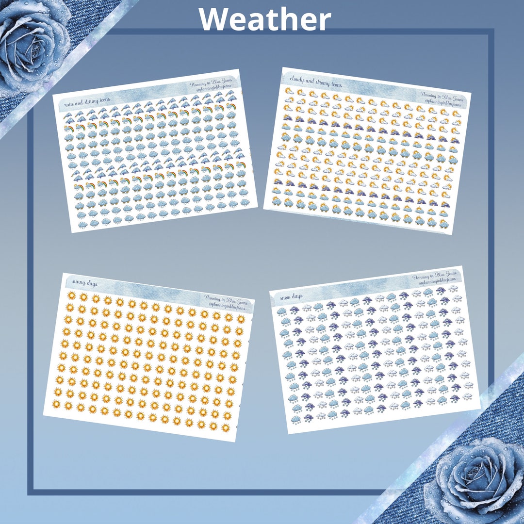 Choice of Rain and Storms, Cloudy and Stormy, Sunny Days, Snow Days ...