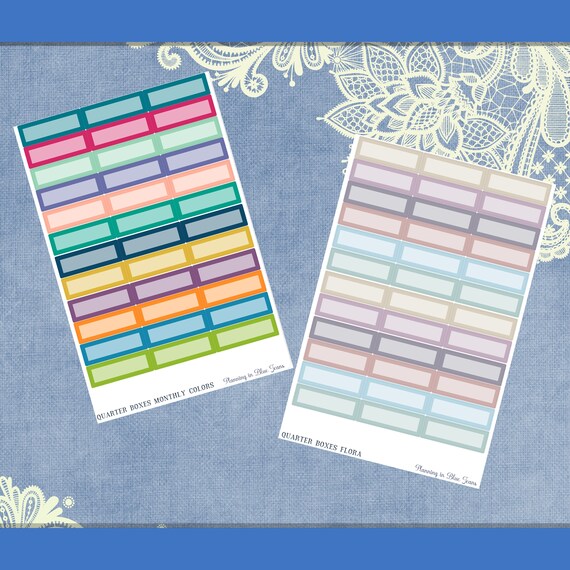 Quarter boxes 1.5 boxes EC colors and Flora colors | Etsy