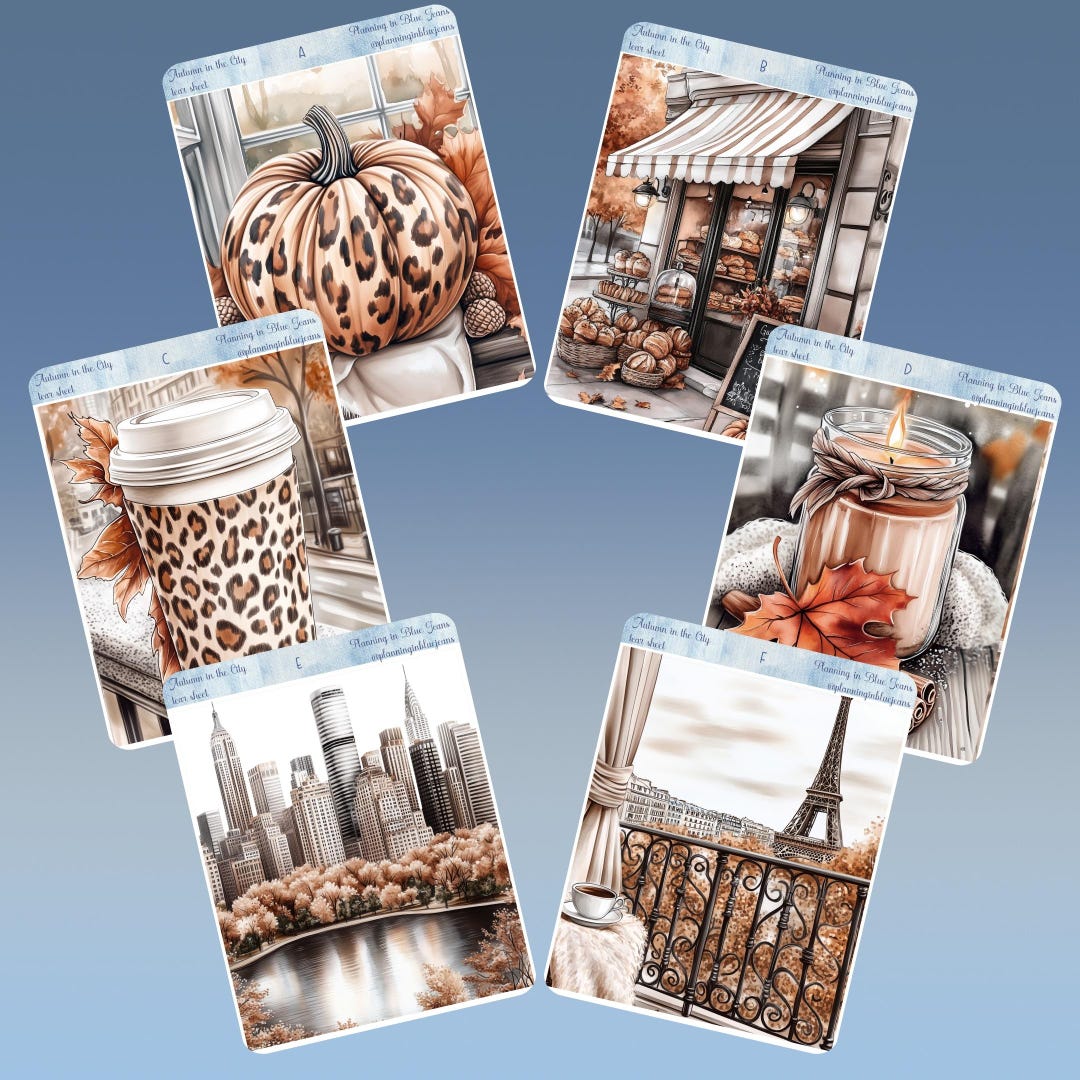 NEW- Tear Sheets Autumn in the City - Etsy