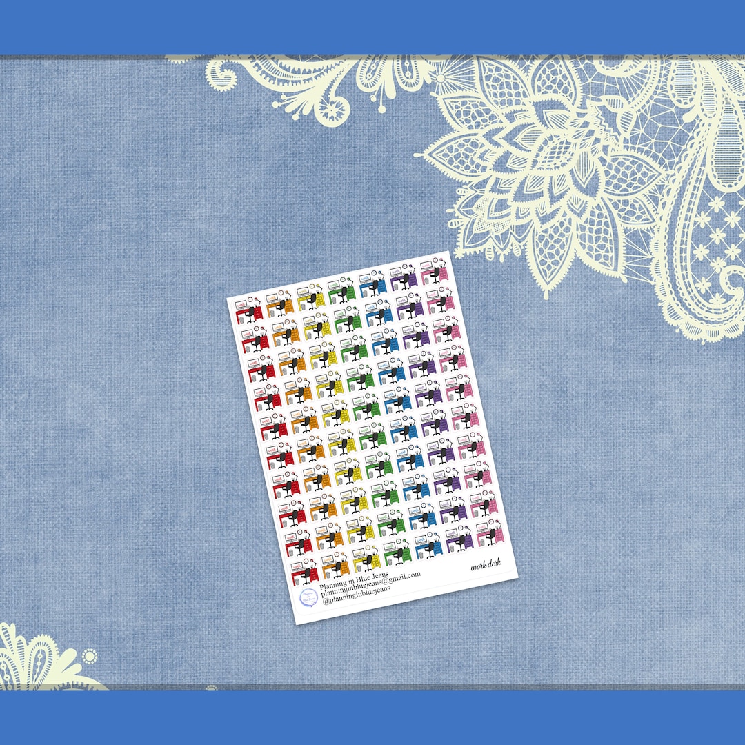 Work Desk Planner Stickers - Etsy