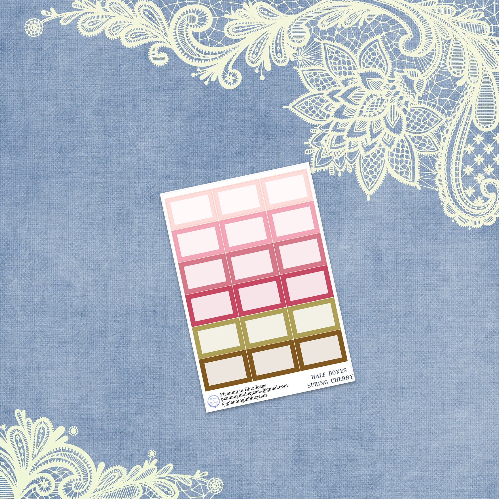 Choose Your Color Scheme, Half Boxes Planner Stickers - Etsy