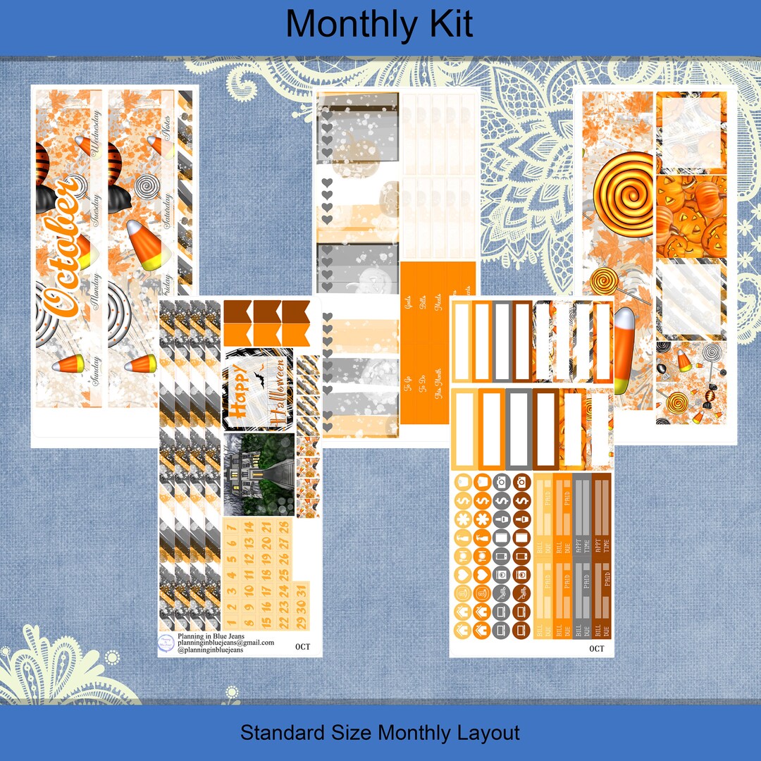October Monthly Halloween, October Budget, October Dashboard - Etsy