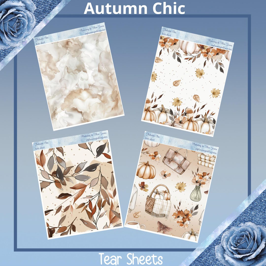 NEW- Tear Sheets Autumn Chic - Etsy