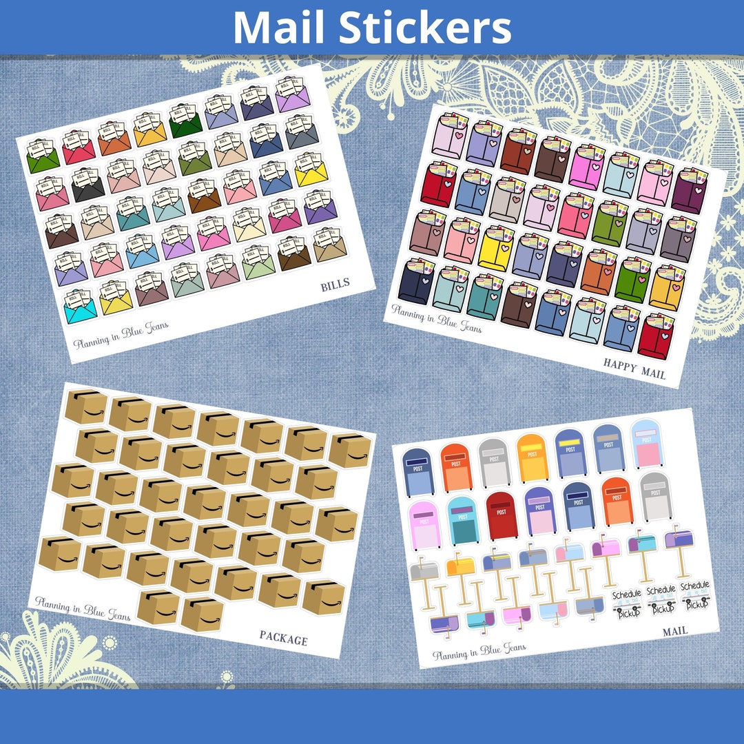 Choice of Bills, Happy Mail, Package, Mailbox Functional Planner ...
