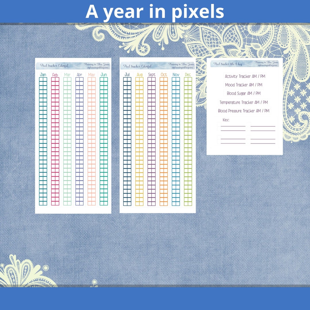 Choice of A Year in Pixels Tracker - Etsy