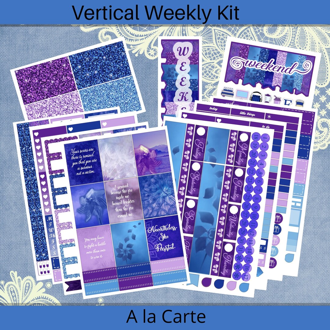 Vertical 7 X 9 - Nevertheless Blue and Purple Pinwheel "stop Child ...
