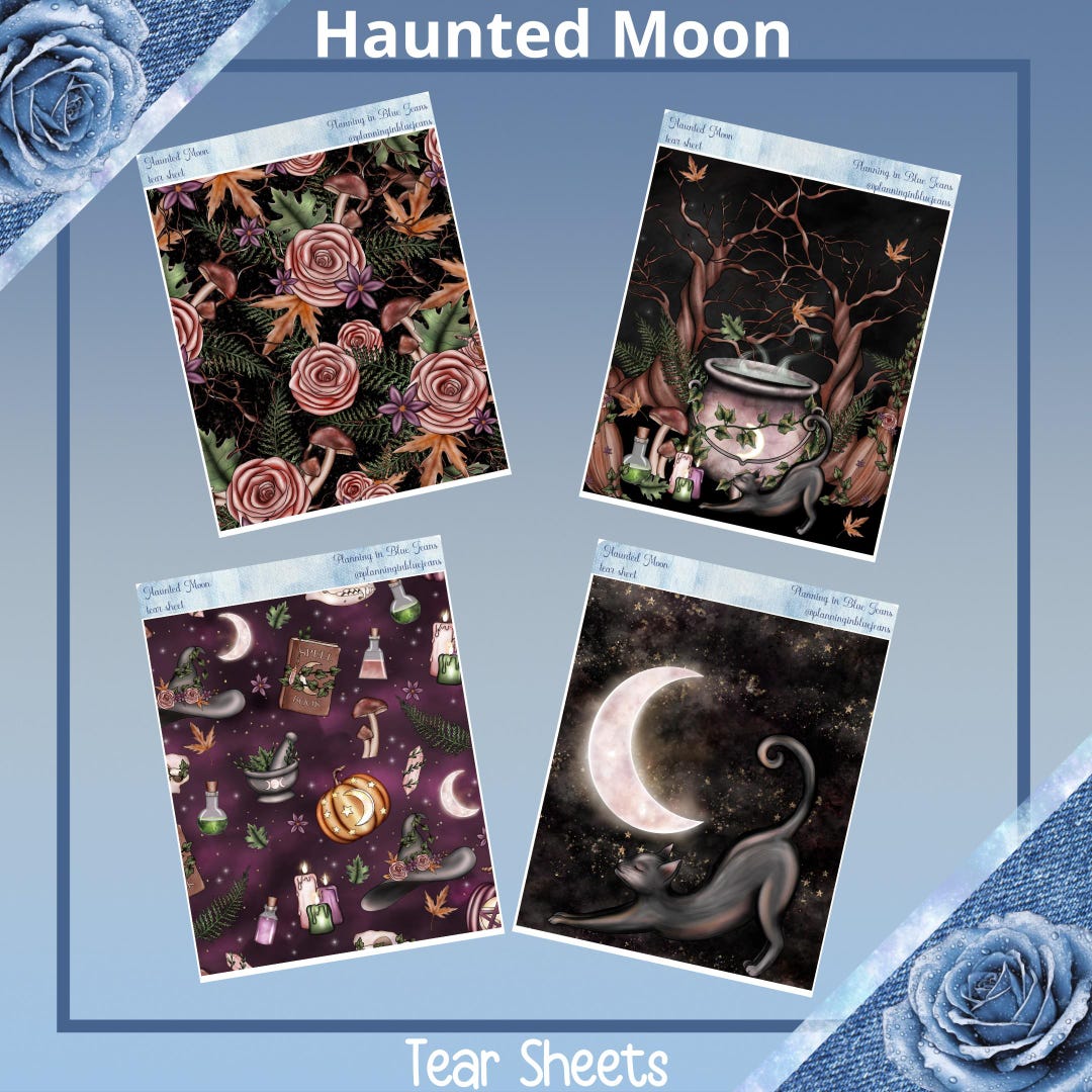 NEW- Tear Sheets - Haunted Moon - Etsy