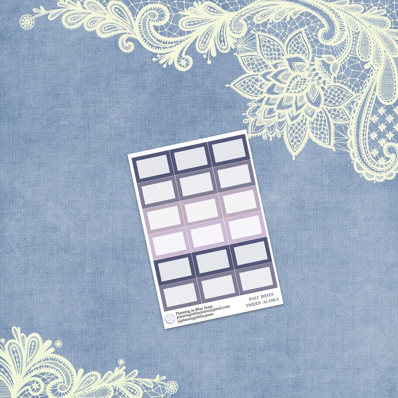 Choose Your Color Scheme, Half Boxes Planner Stickers - Etsy