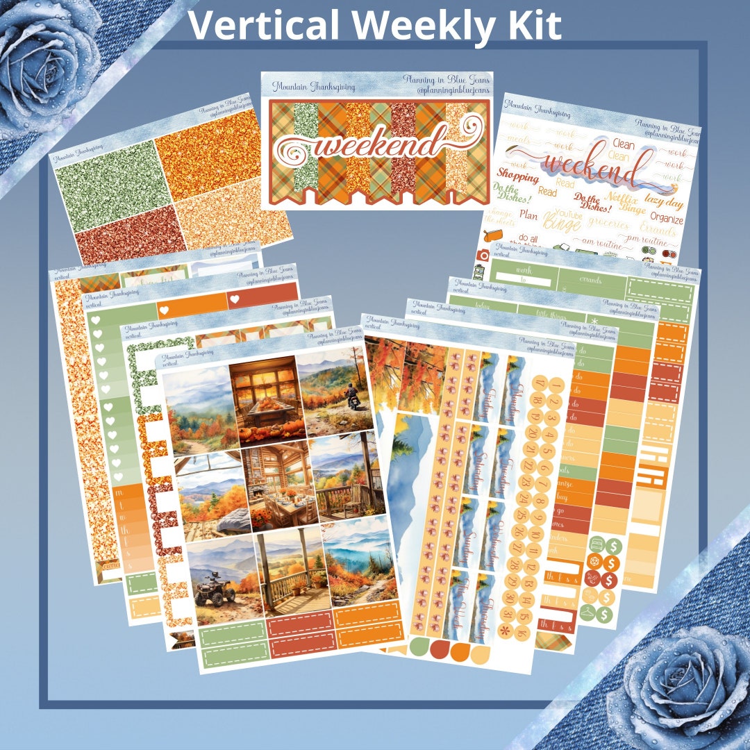 Vertical - Mountain Thanksgiving Weekly Kit 4, 6, 8 Pages or A La Carte ...