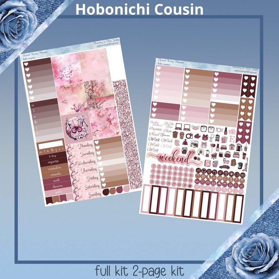 Hobonichi Cousin - Eternal Cherry Blossom - Etsy