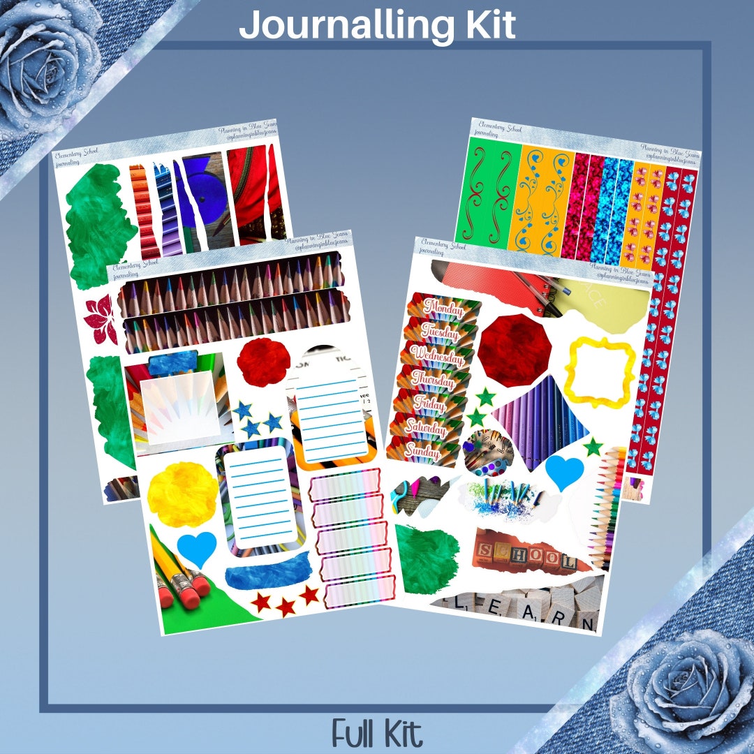 Journaling Kit - Elementary School Planner Sticker Kit - Etsy