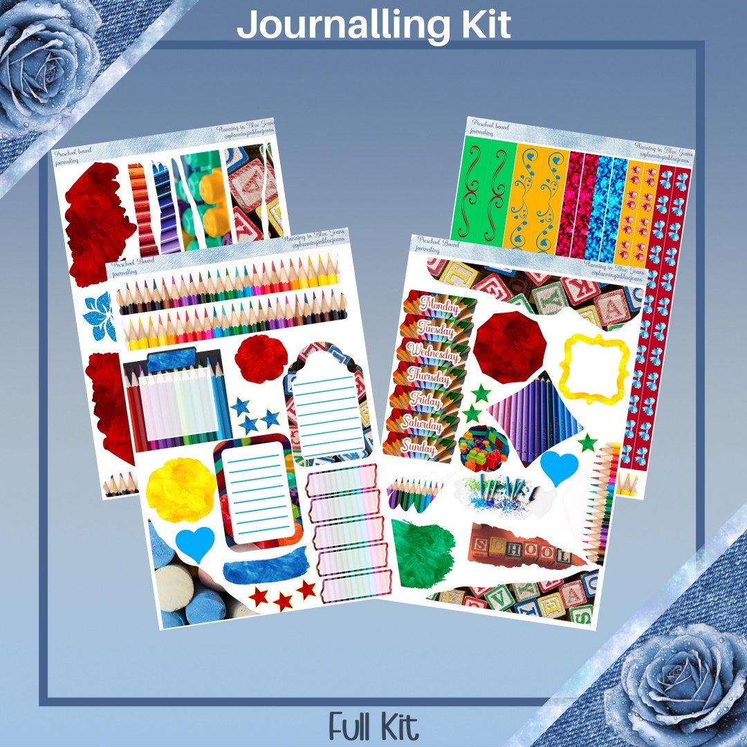 Journaling Kit Preschool Bound Planner Sticker Kit - Etsy
