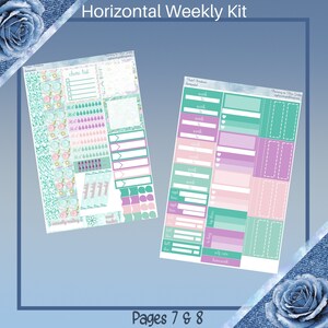 Horizontal - Pastel Christmas Planner Stickers Weekly Kit 4, 6, 8 Page ...