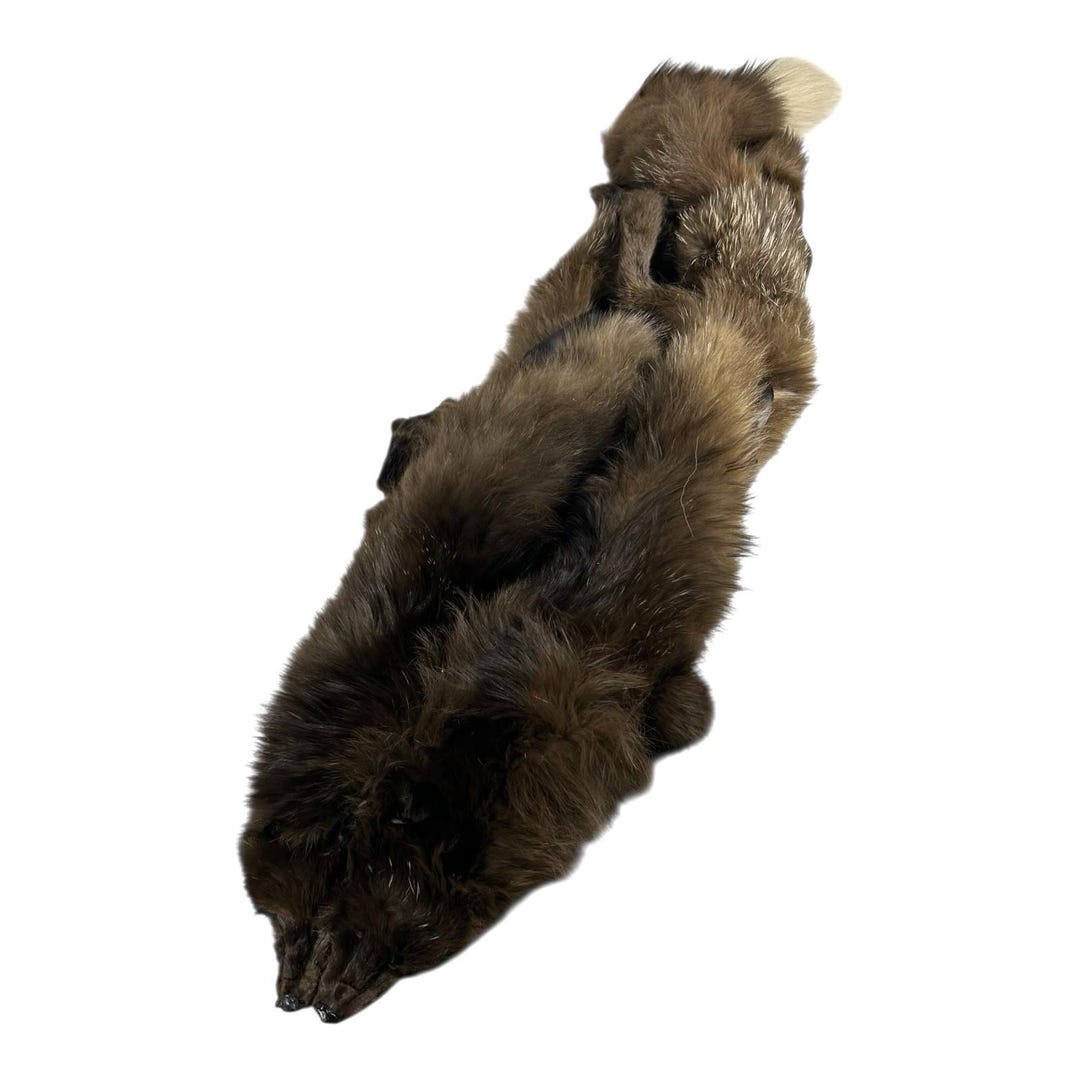 Vintage 1930's Full Mink Fur 2 Pelt Stole Scarf With Heads, Tails ...