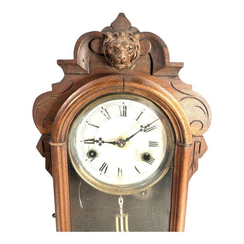 Antique Ingraham Key Wound Mantle Clock With Key & Pendulum - Working ...