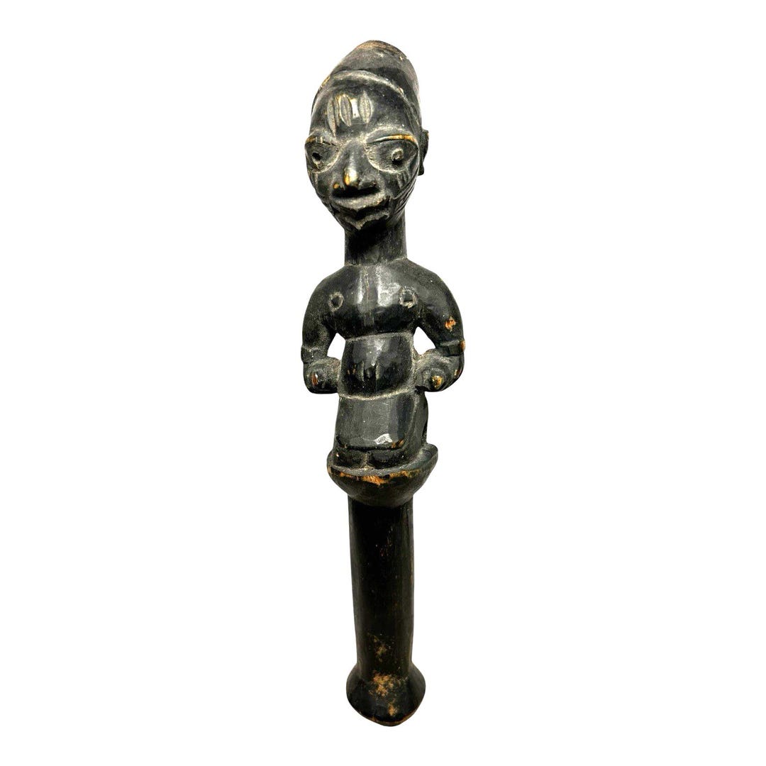 Antique African Yoruba Eshu Staff Ritual Figure - Hand Carved Wood - Etsy