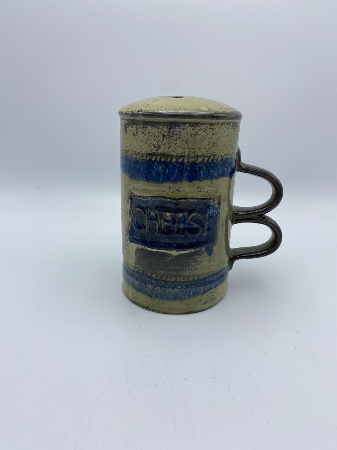 Large Vintage Ceramic World Languages Handled Cheese Shaker Parmesan ...