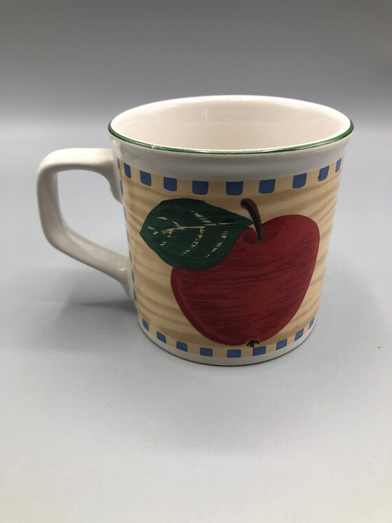 Beautiful Tienshan Stoneware Red Apple Coffee Cup Mug - Etsy