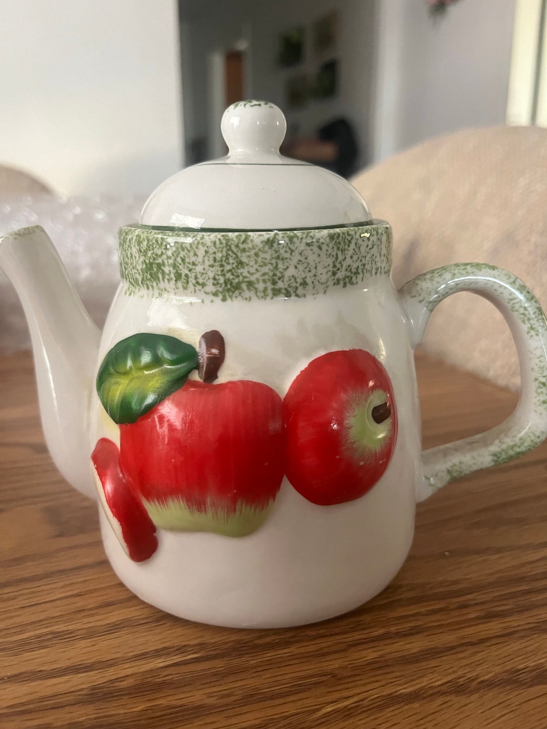 Sweet Panware Pottery Apple TEAPOT - Stunning Rare - Etsy