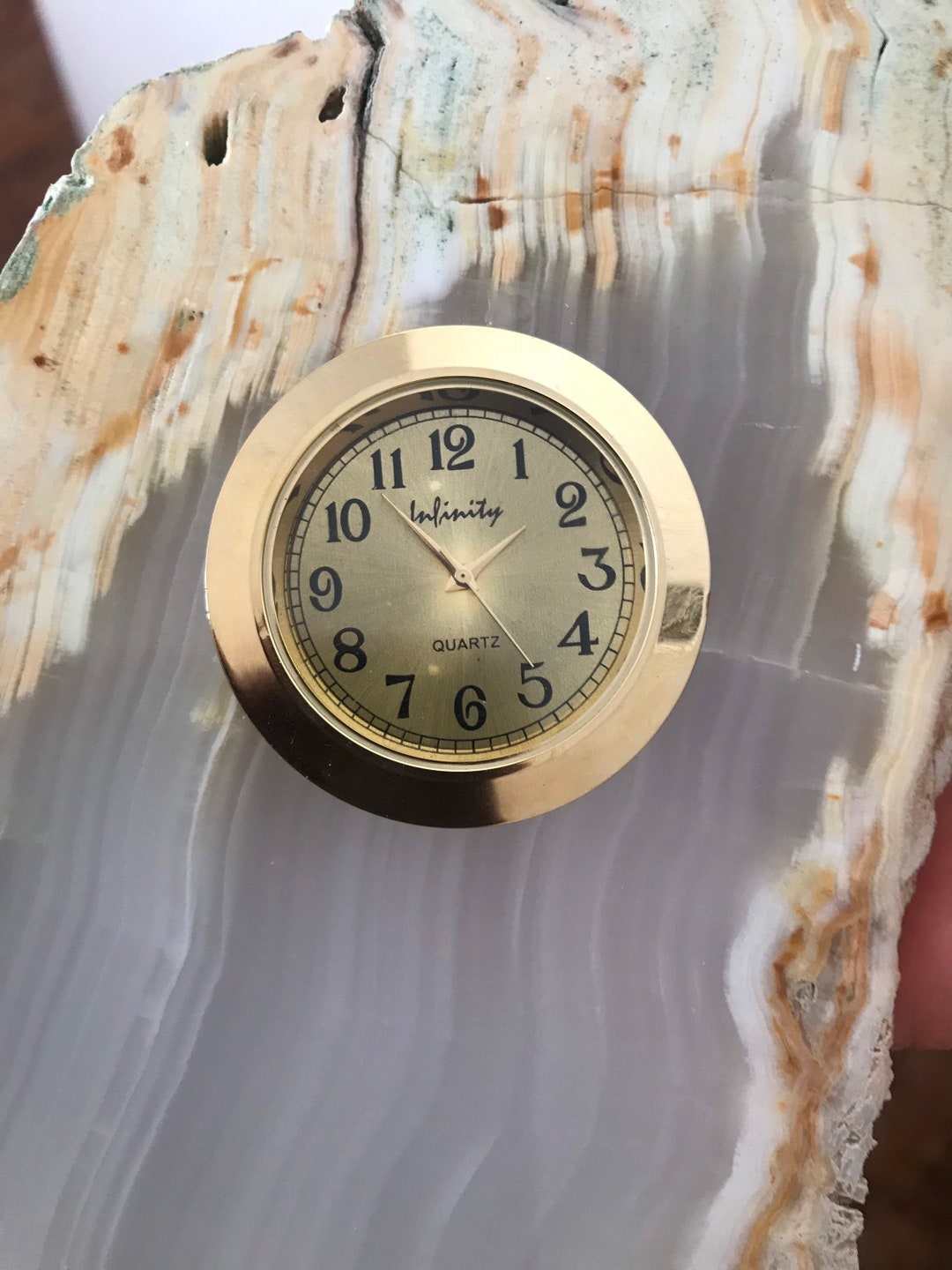 Vintage Marble Slab Clock/ Unique Style - Etsy