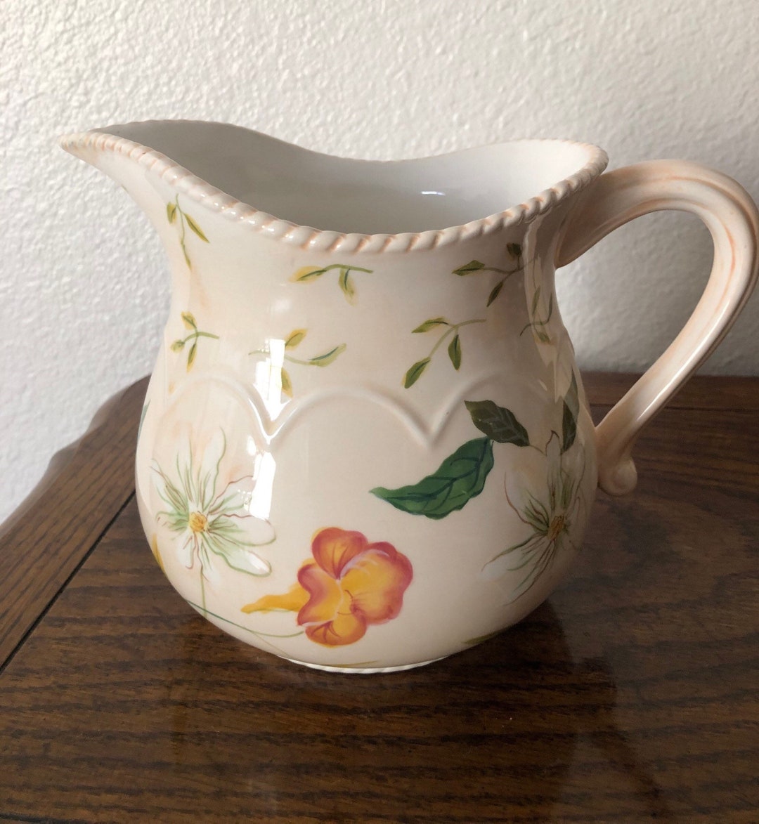 Beautiful Water Pitcher Collectible Harry and David Very Pale Peachy ...