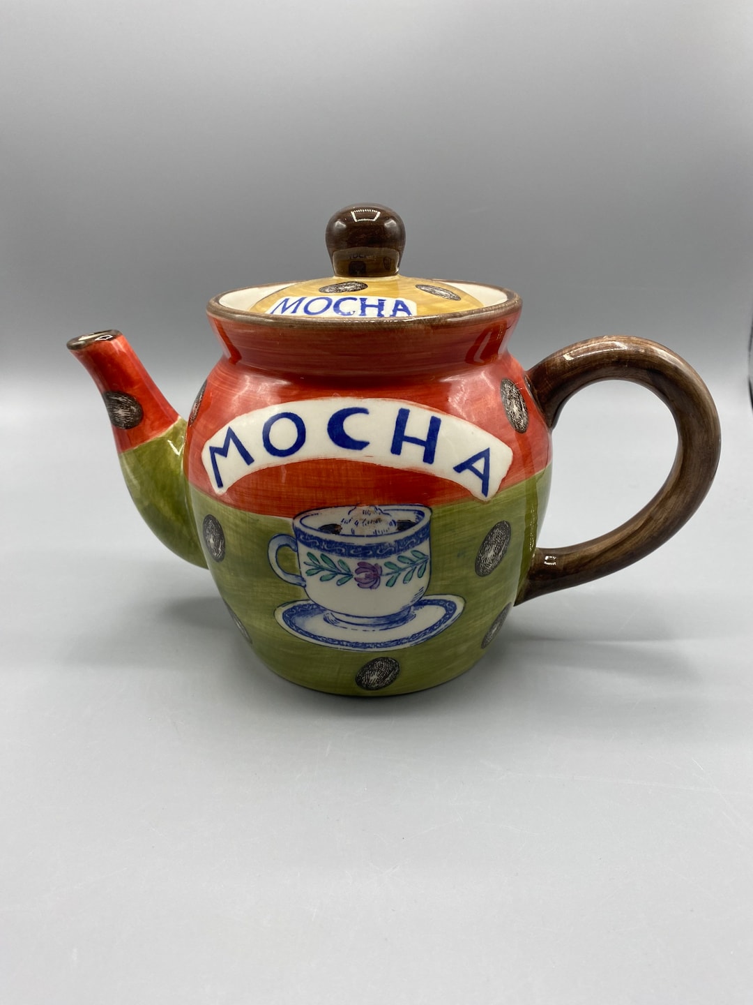 Ceramic Coffee Caffe Mocha Decorative Pot Coffee Pot Teapot - Etsy