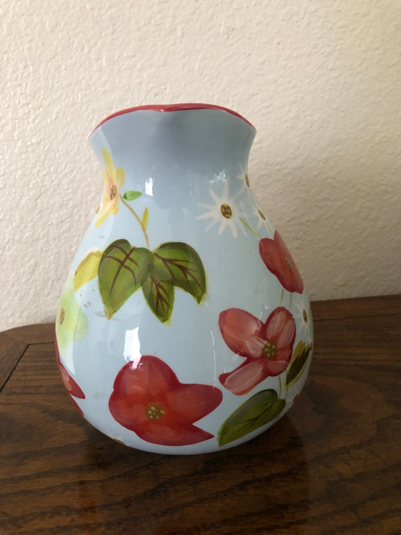 Collectible Harry & David Floral Ceramic Pitcher Beautifull - Etsy